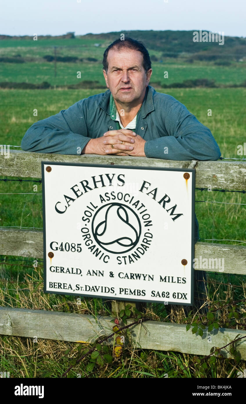 Organic farmer and GM activist Gerald Miles on his farm near St Davids ...