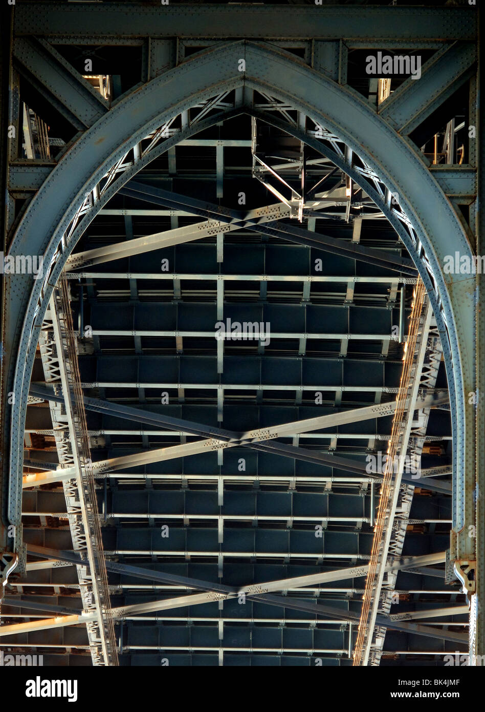 Under the Manhattan Bridge cables New York City Stock Photo - Alamy