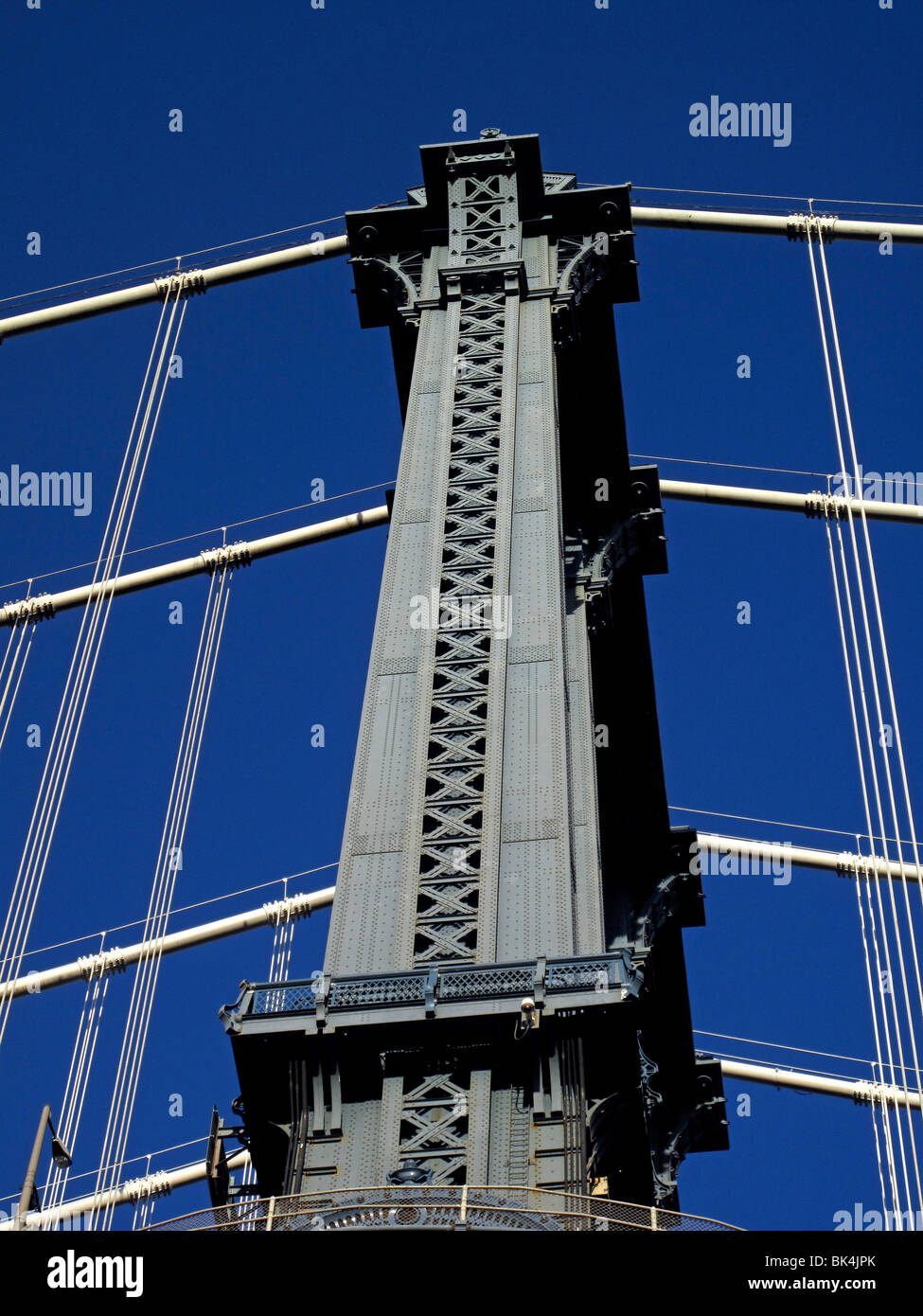 Manhattan Bridge cables New York City Stock Photo - Alamy