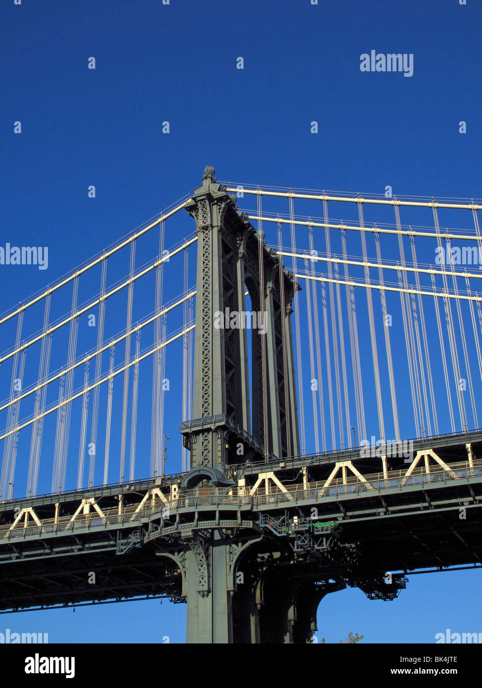 Manhattan Bridge cables New York City Stock Photo - Alamy