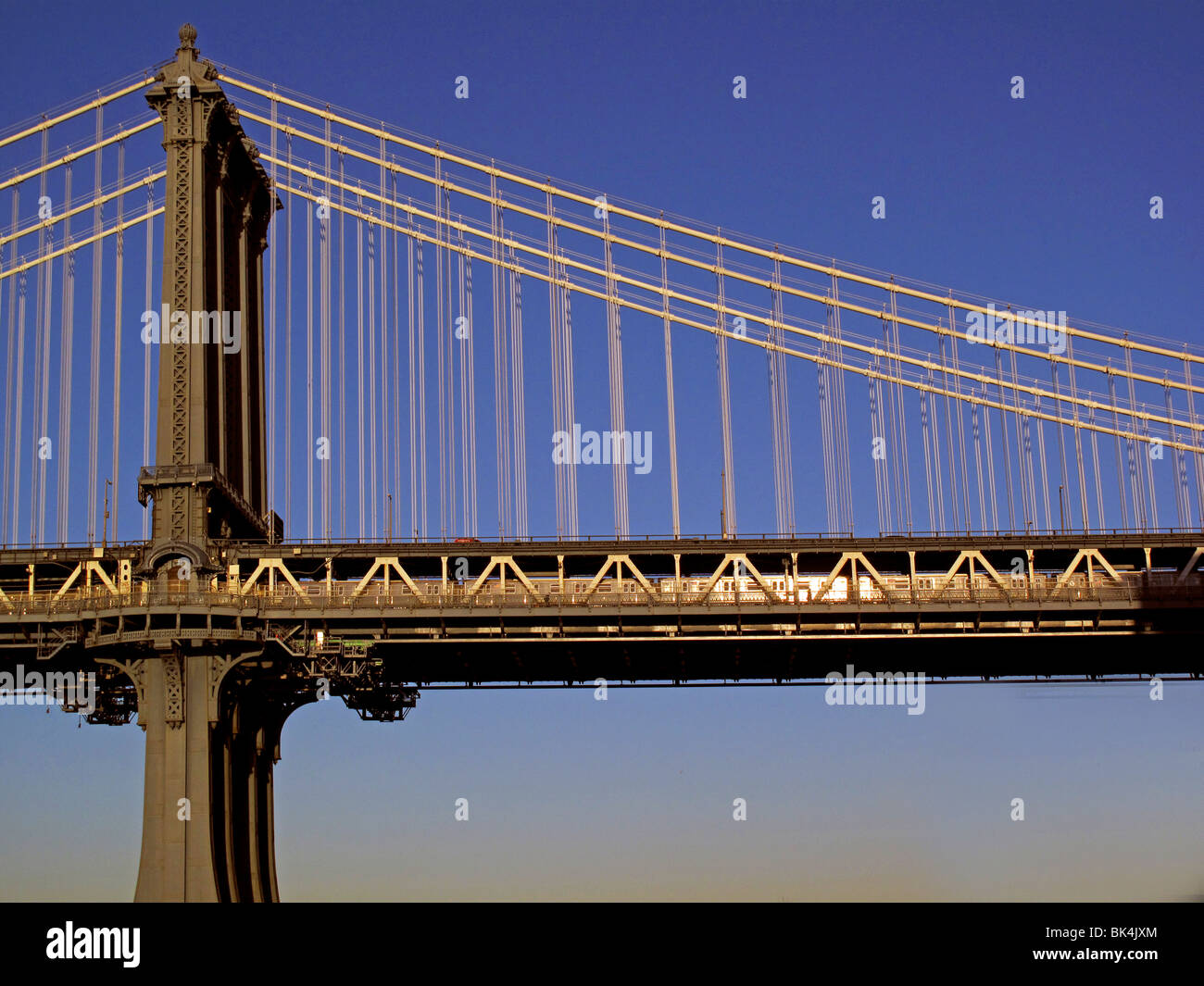 Manhattan Bridge cables New York City Stock Photo - Alamy
