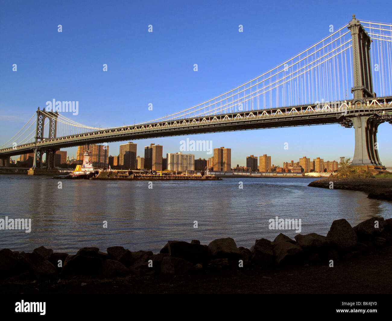 Manhattan Bridge cables New York City Stock Photo - Alamy