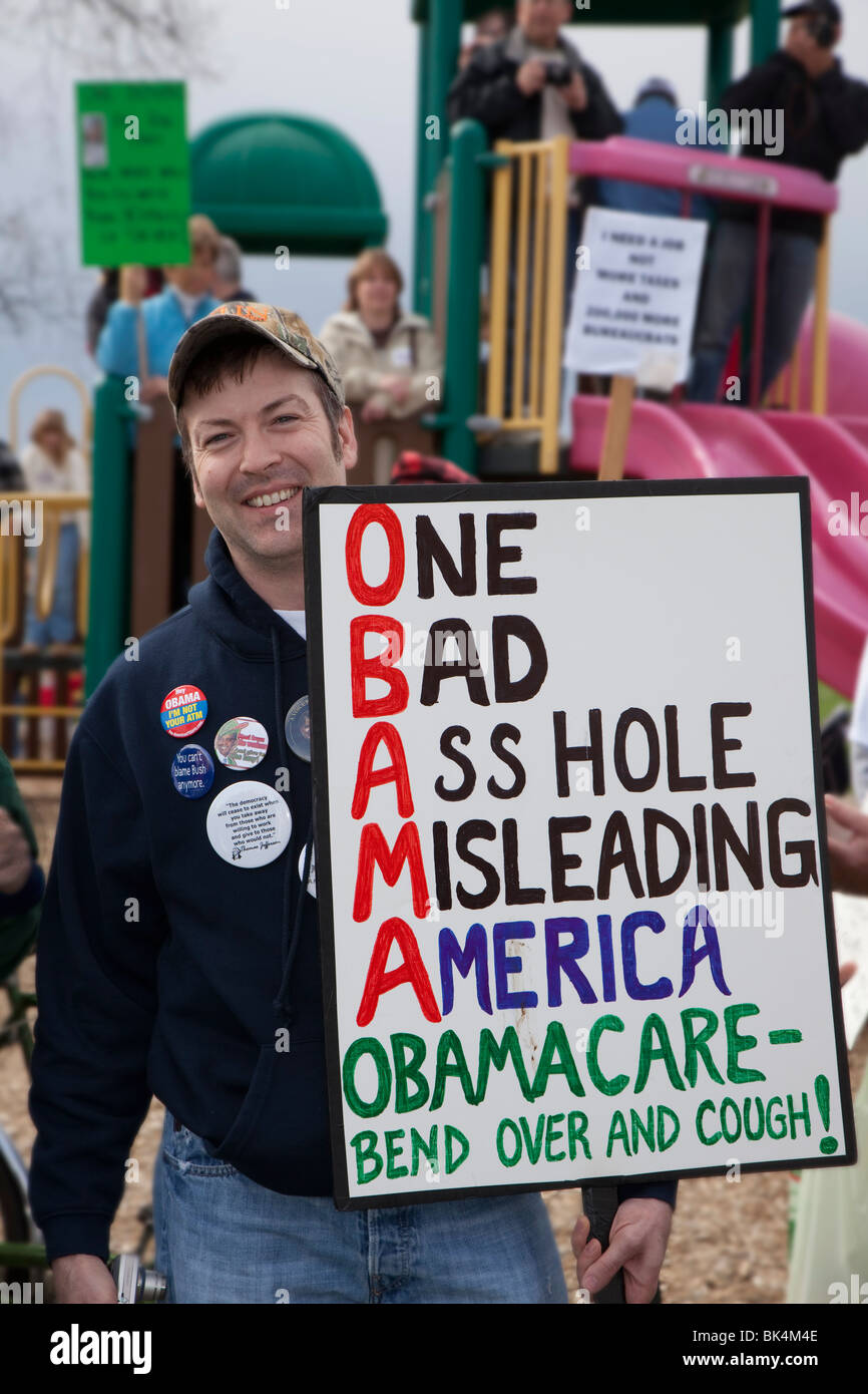 A Tea Party Express rally in suburban Detroit Stock Photo - Alamy