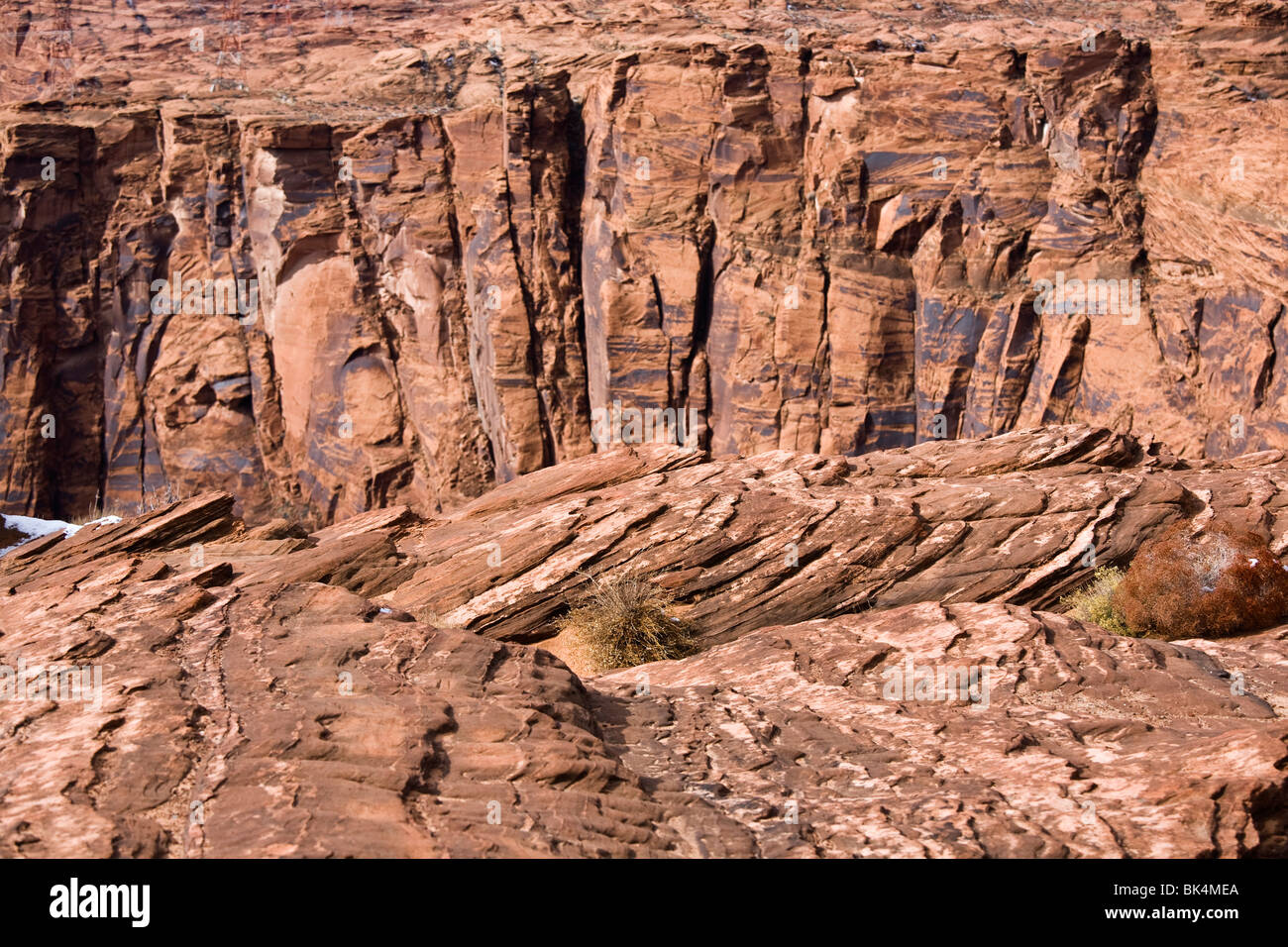 Red rock strata abstract Stock Photo - Alamy