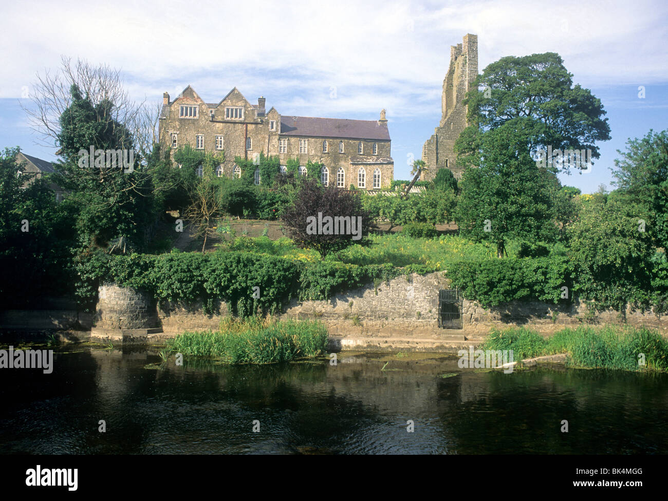 Yellow Steeple and St. Marys Abbey, Talbot Castle, Trim, County Meath ...