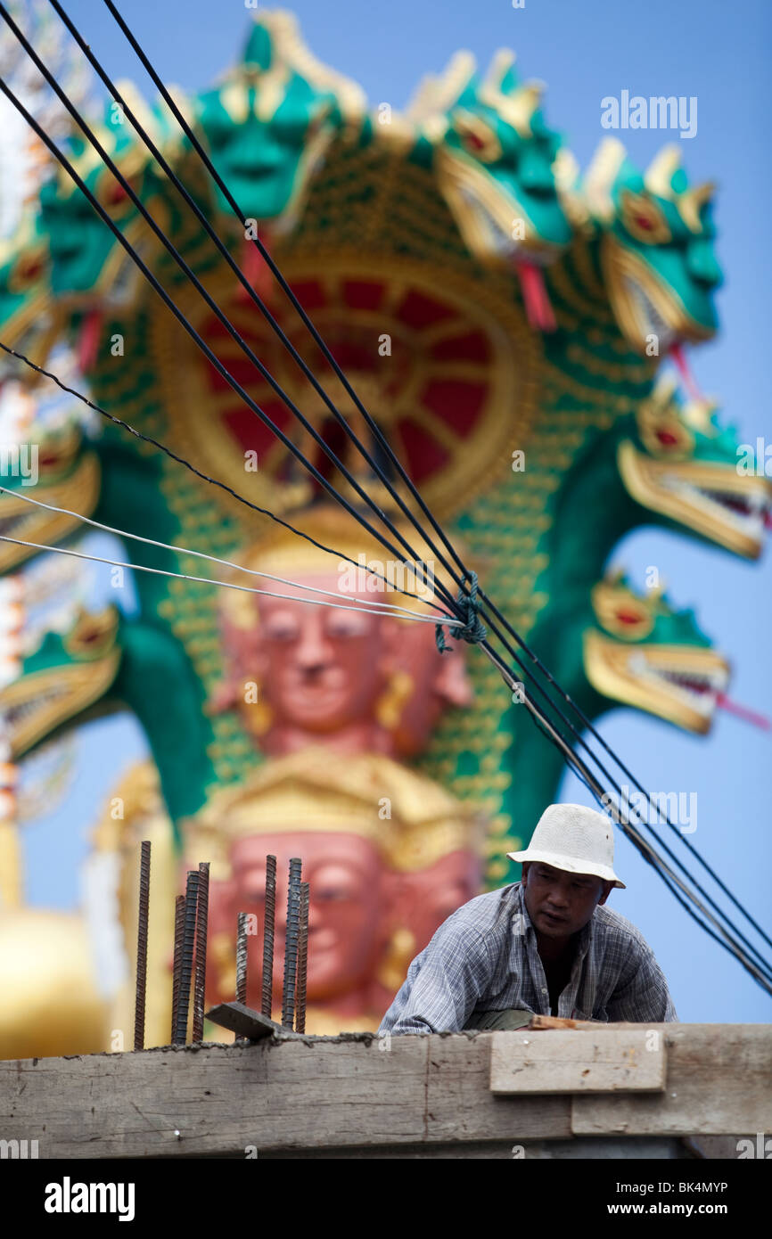 Inside a buddhist temple in Bangkok Thailand Stock Photo - Alamy