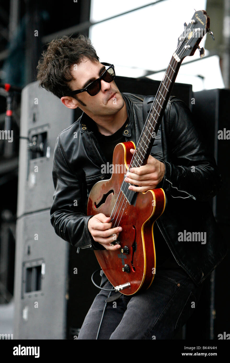 Robert Been of Black Rebel Motorcycle Club performs during a concert ...