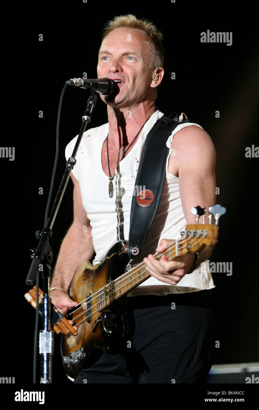 Sting of The Police performs in concert Stock Photo - Alamy