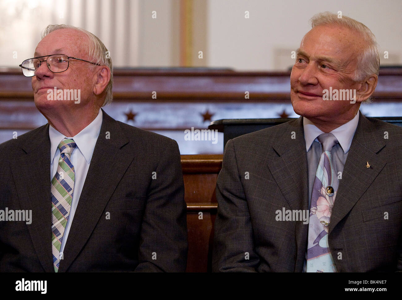 Apollo 11 astronauts Neil Armstrong and Buzz Aldrin Stock Photo - Alamy