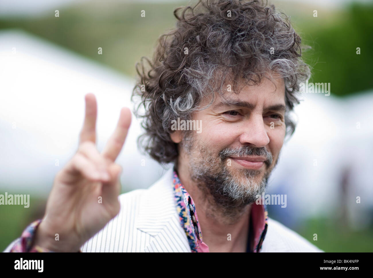 Wayne Coyne of the Flaming Lips performs during a concert Stock Photo ...