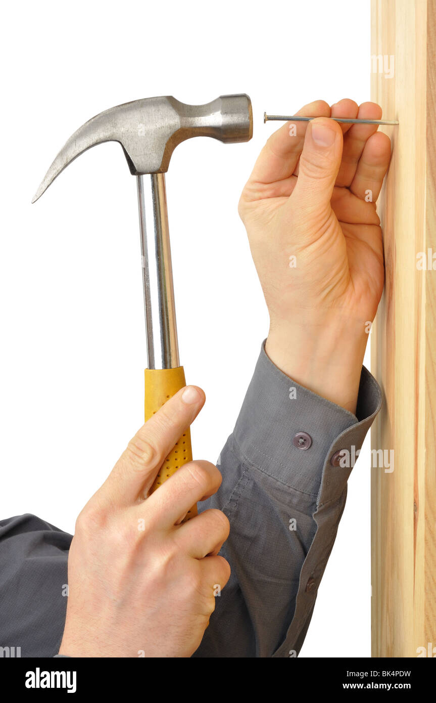 Hammer and Nail Stock Photo - Alamy