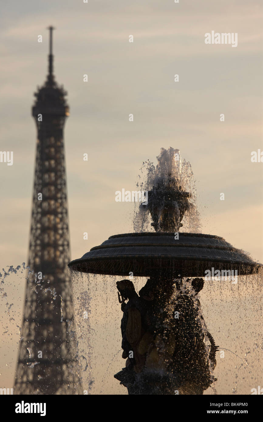 Concorde and Eiffel Tower, Paris, France, Europe Stock Photo - Alamy