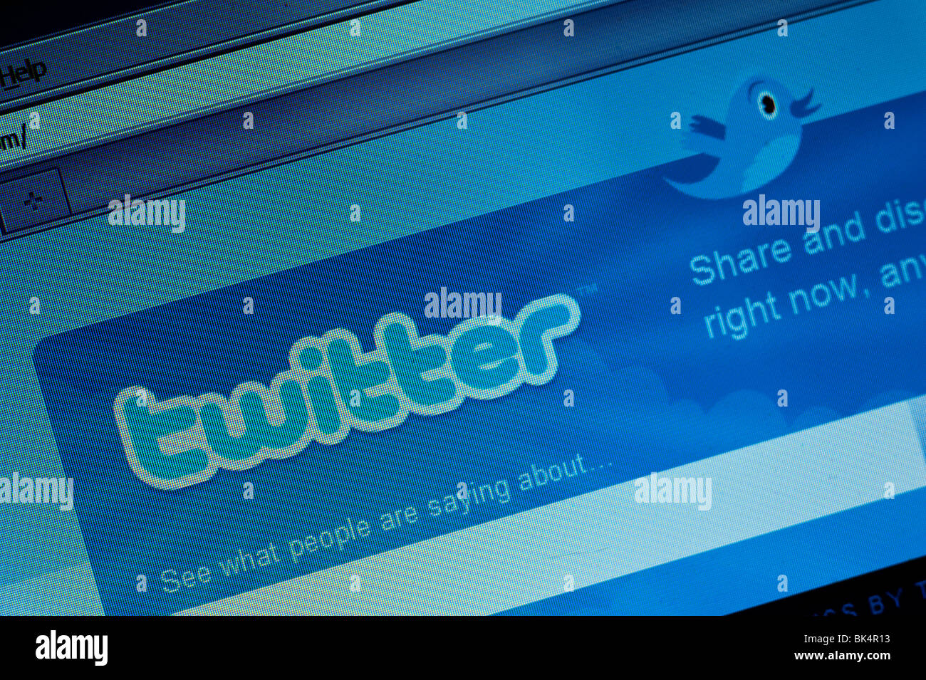 Image of a Twitter web page with the Twitter logo Stock Photo - Alamy