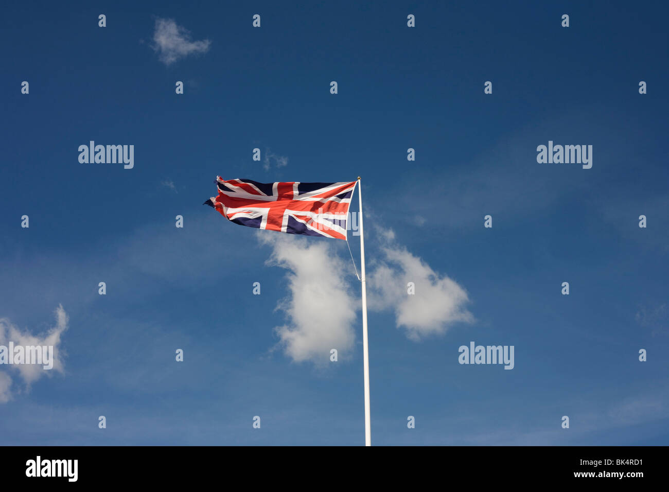 Eu flag fluttering union jack hi-res stock photography and images - Alamy