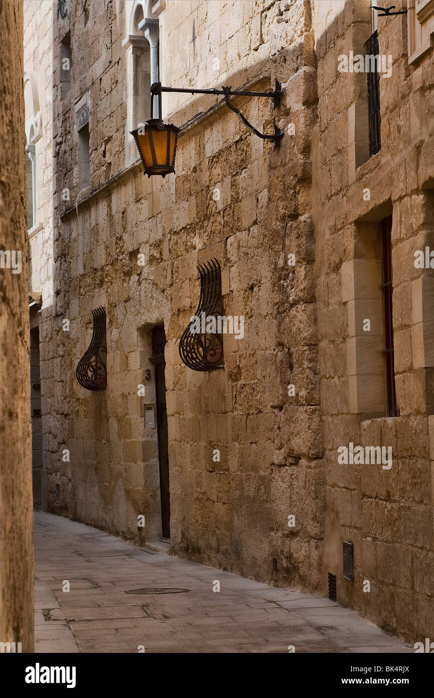 alley in a Maltese street Malta island Europe Mdina Stock Photo - Alamy