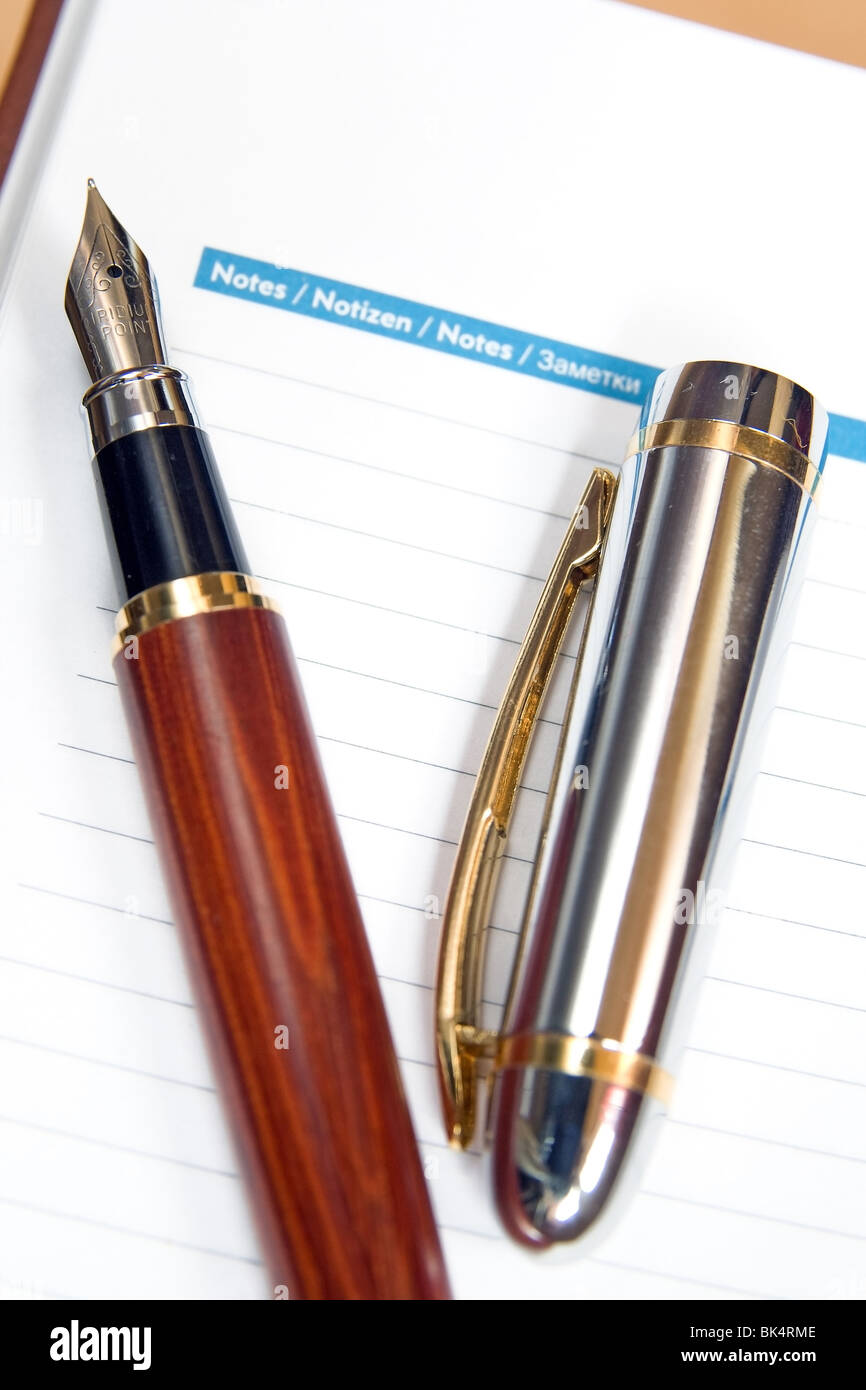 notes and pen Stock Photo - Alamy