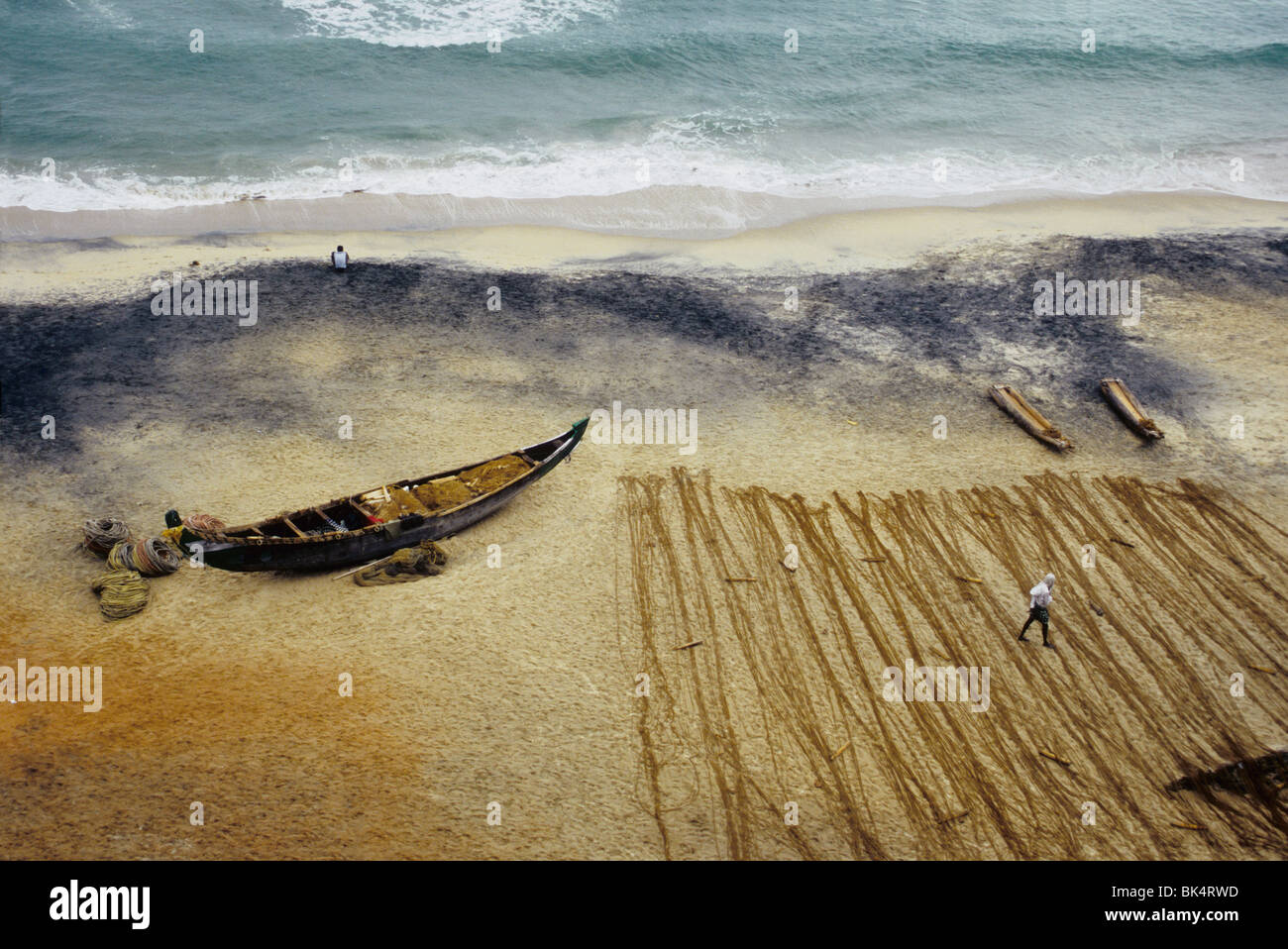 Varkala beach state of Kerala India asia Stock Photo - Alamy