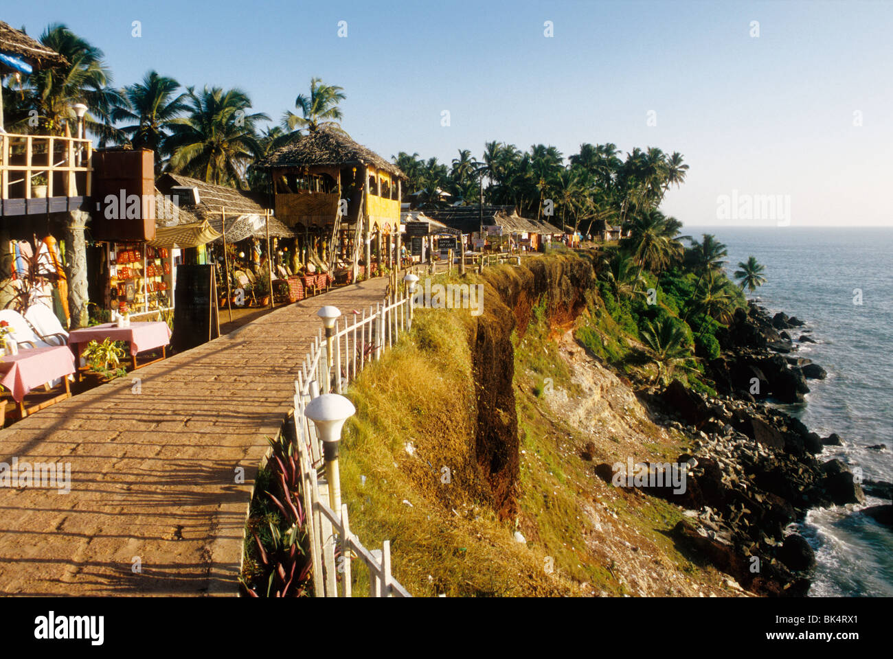 Varkala beach state of Kerala India asia Stock Photo - Alamy