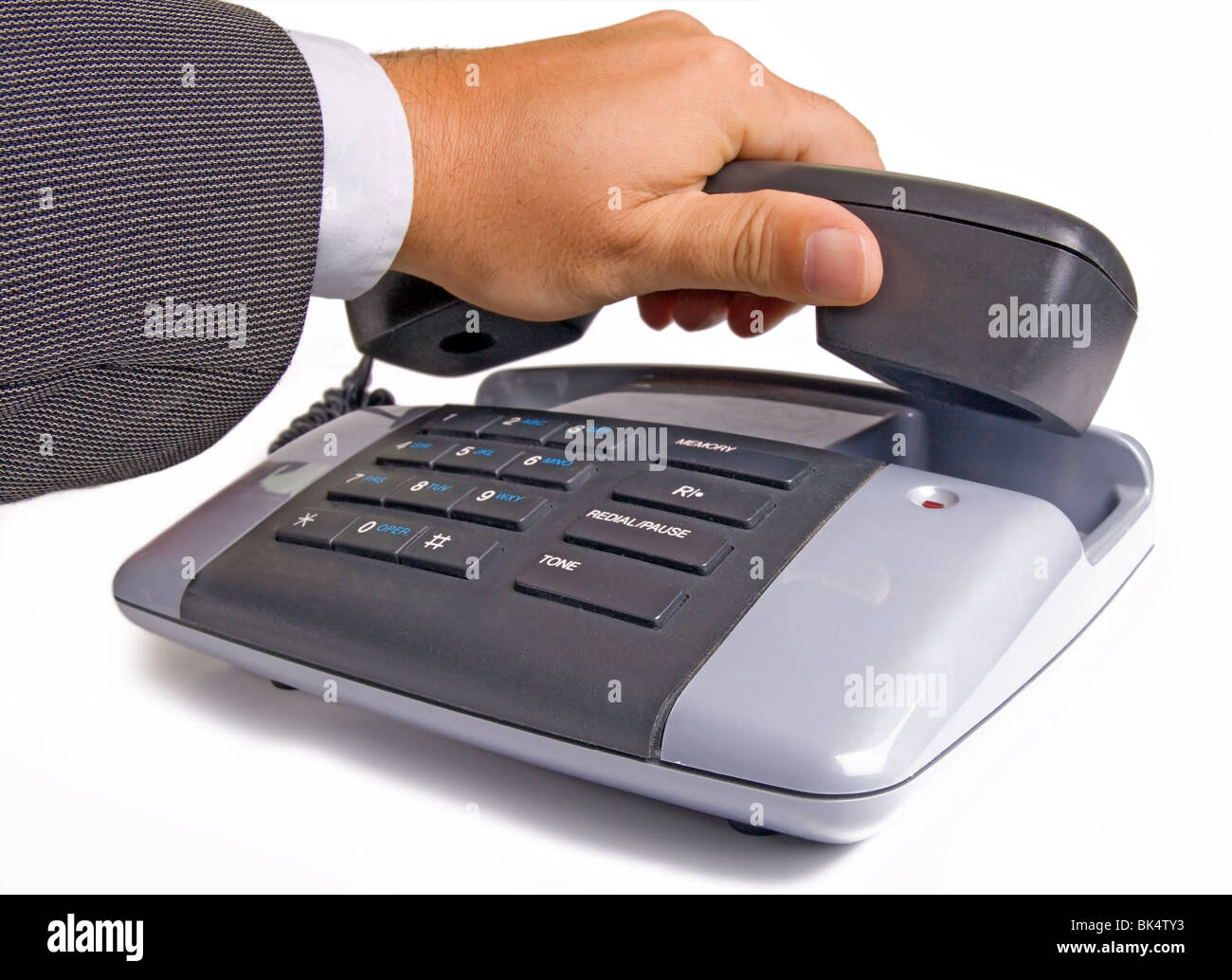 telephone receiver in hand Stock Photo - Alamy