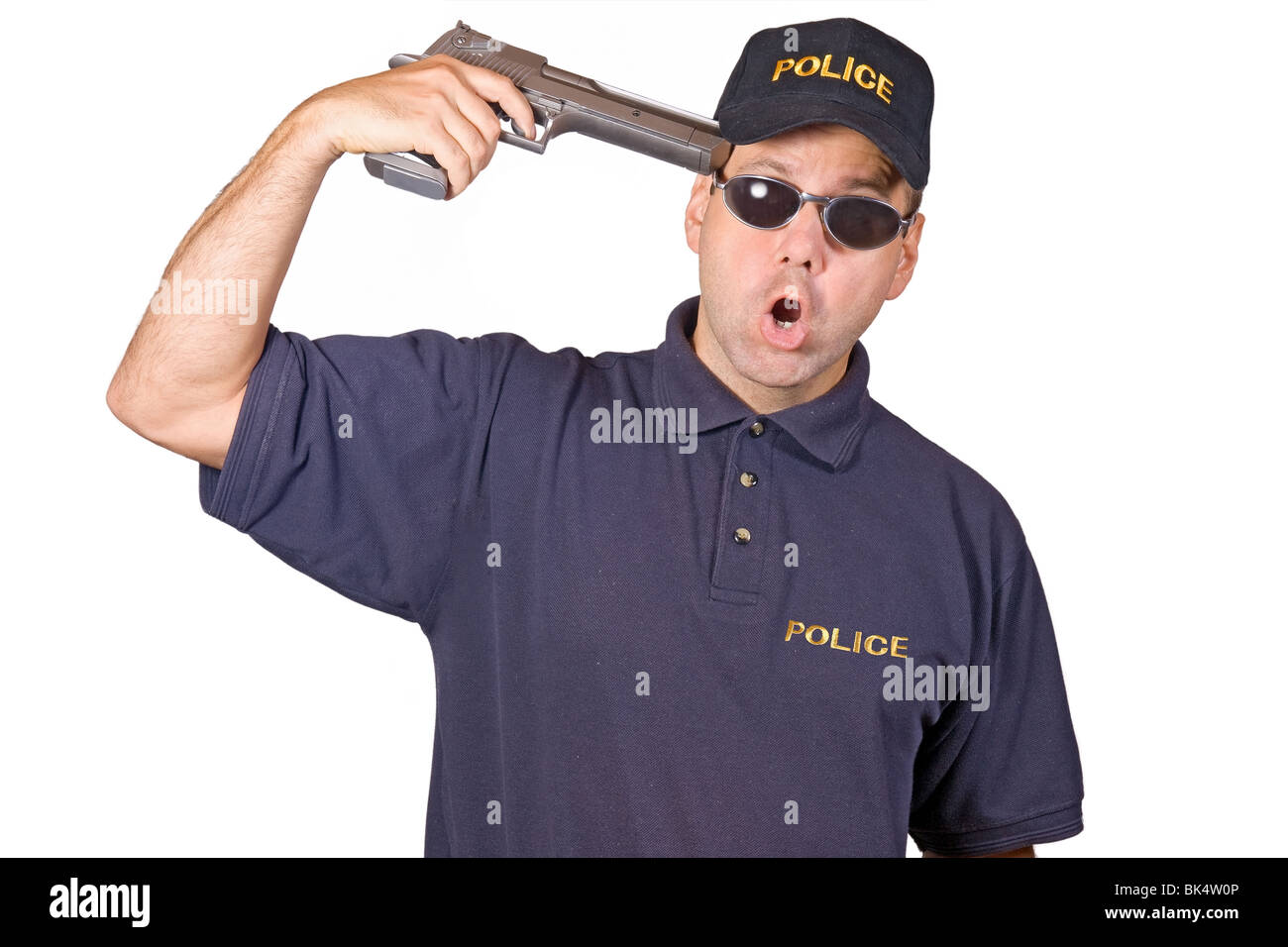 policeman with gun Stock Photo - Alamy