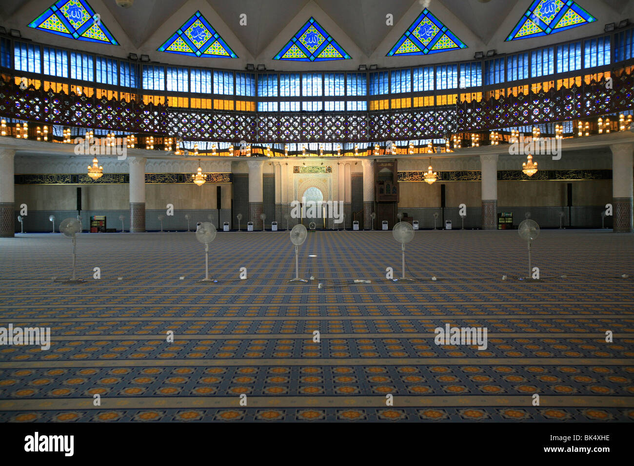 Interior, National Mosque, Kuala Lumpur, Malaysia, Southeast Asia, Asia ...