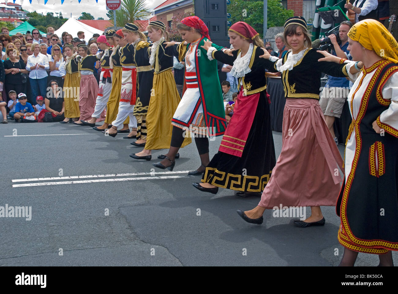 Children of Greek heritage perform traditional Greek dances at a ...