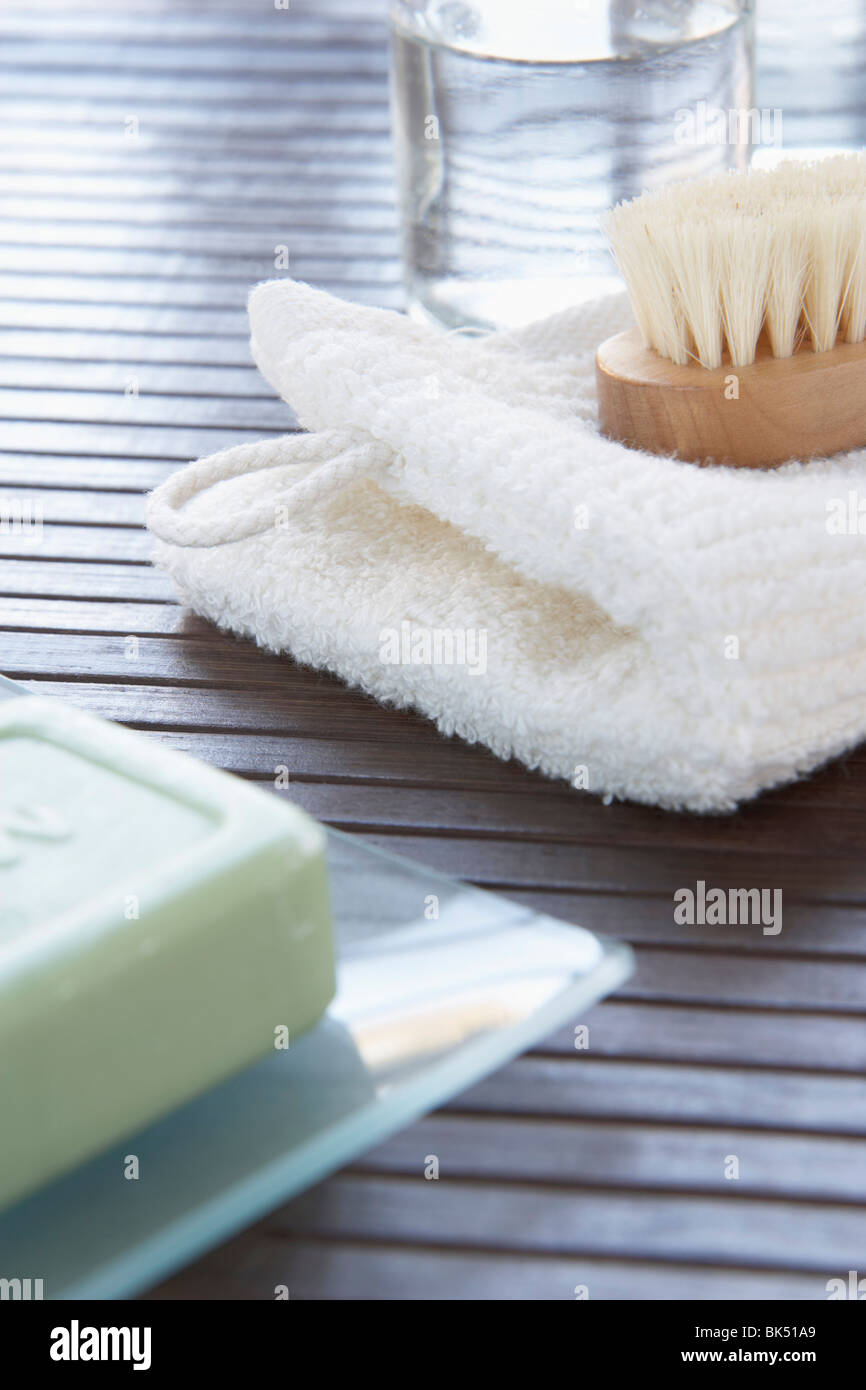Soap and Scrub Brush Stock Photo - Alamy