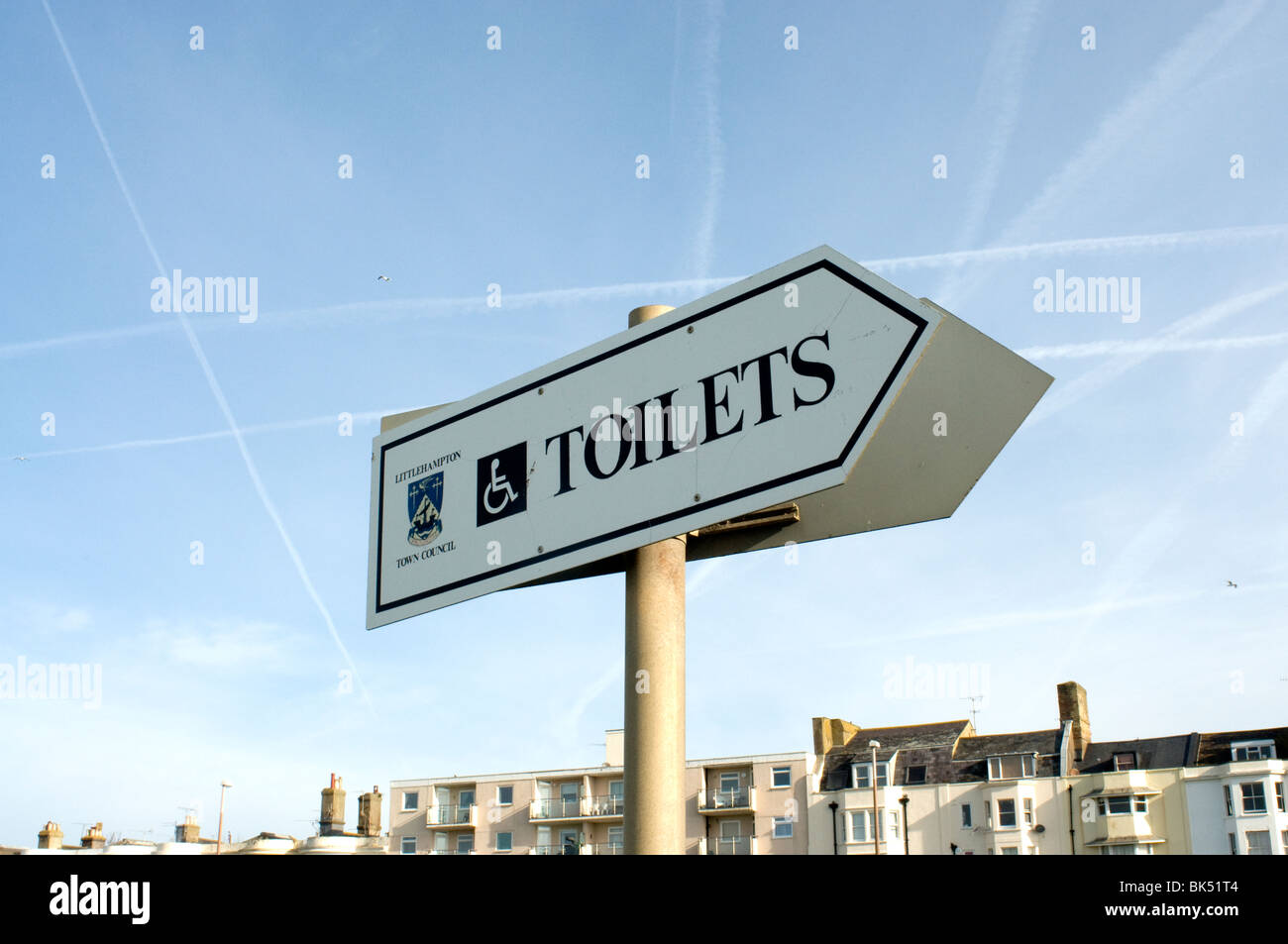 Toilet sign Littlehampton West Sussex Stock Photo - Alamy