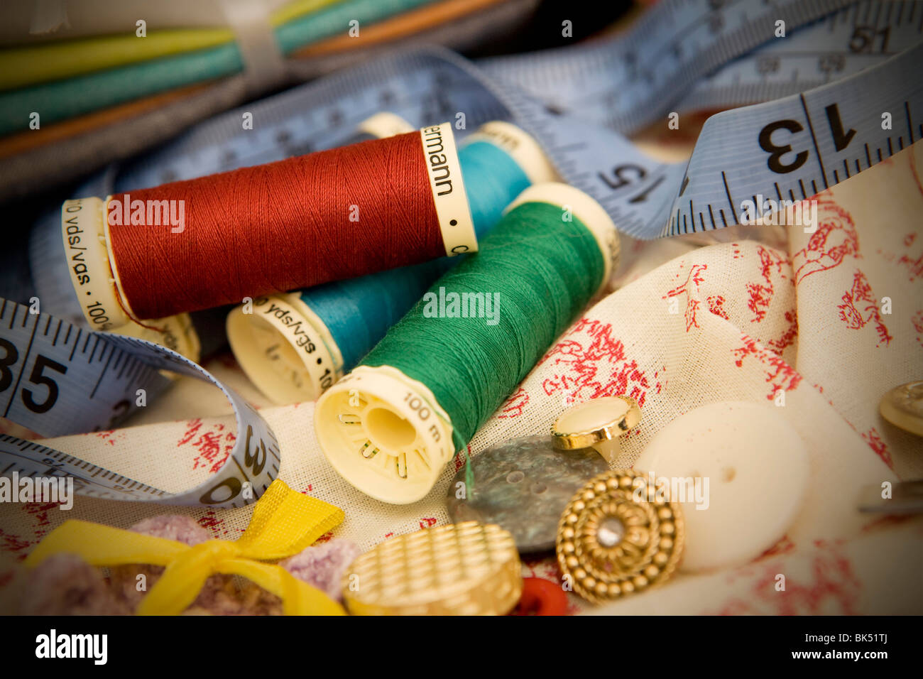 Still Life of Sewing Supplies Stock Photo - Alamy