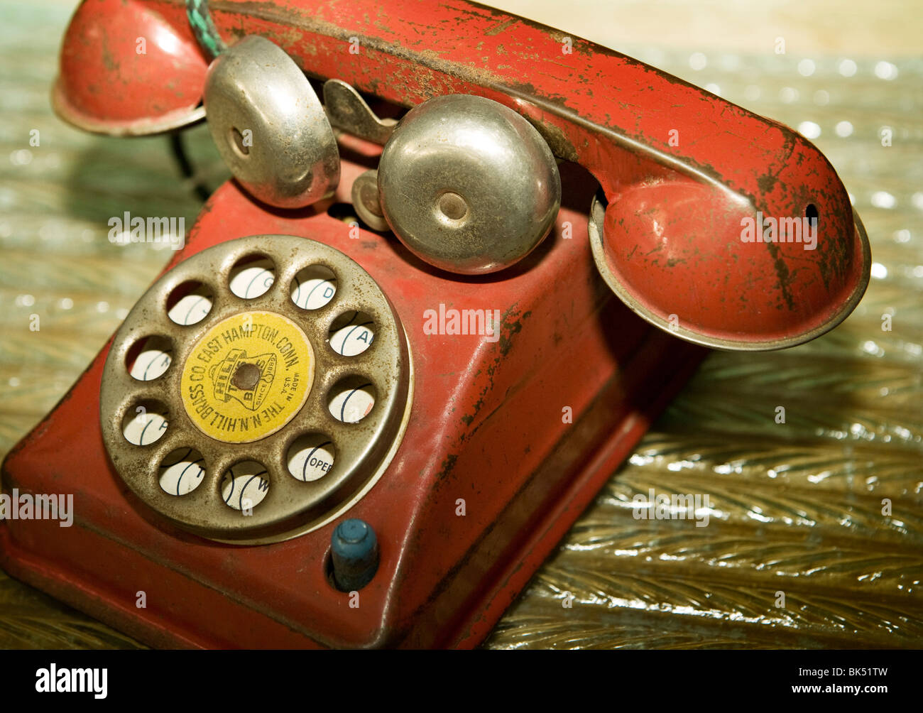 Old Toy Telephone Stock Photo - Alamy