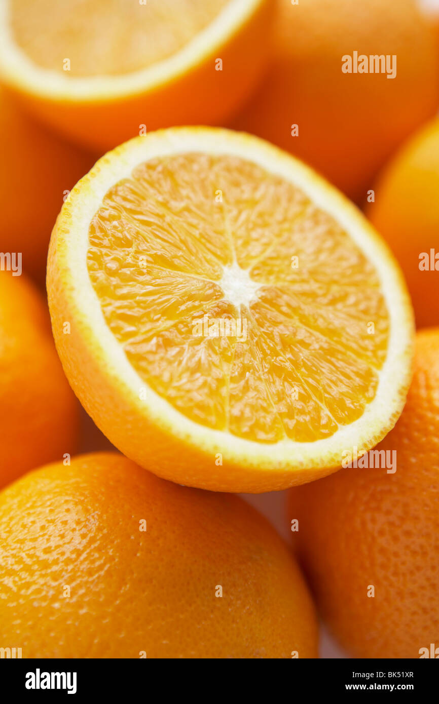 Orange Cut in Half Stock Photo - Alamy