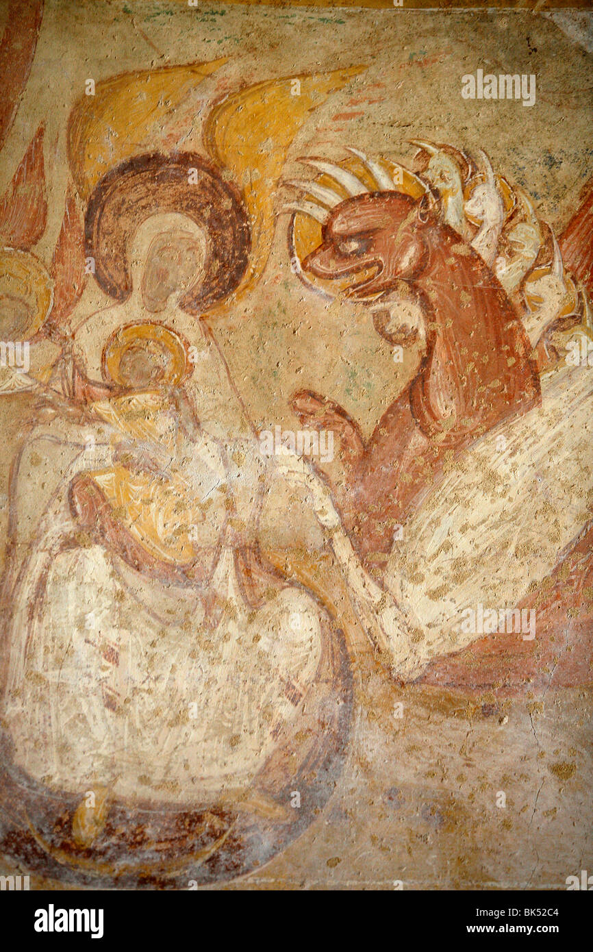 Painting depicting the Apocalypse, St. Savin Abbey, Saint-Savin-sur ...