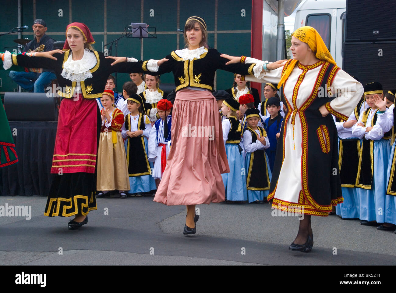 Children of Greek heritage perform traditional Greek dances at a ...