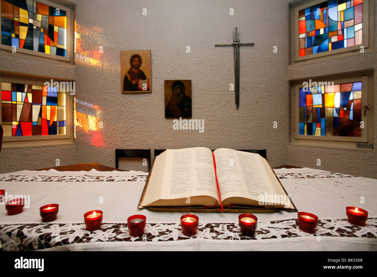 Ecumenical center altar, Geneva, Switzerland, Europe Stock Photo - Alamy