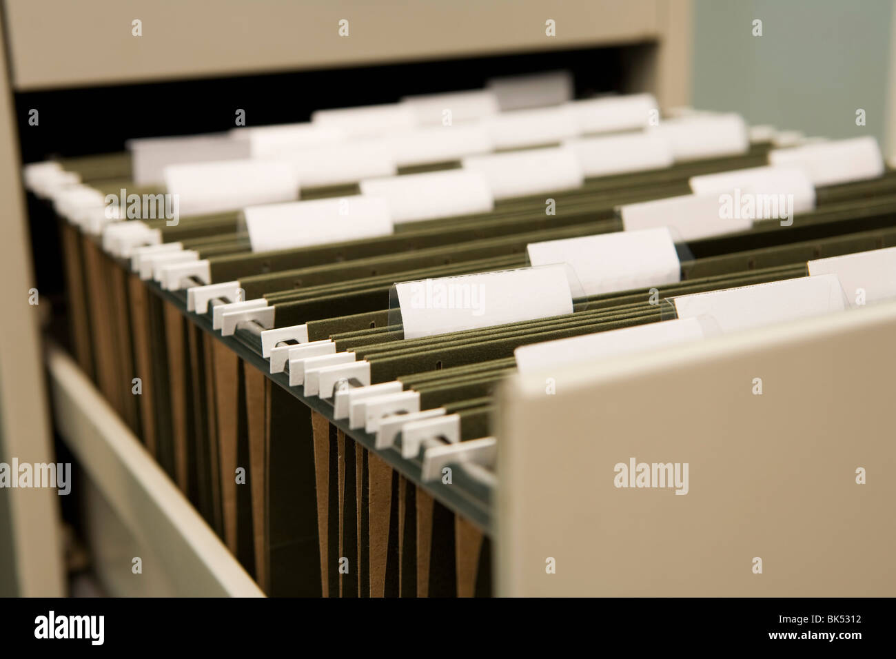 Close-up of Files in Filing Cabinet Stock Photo - Alamy