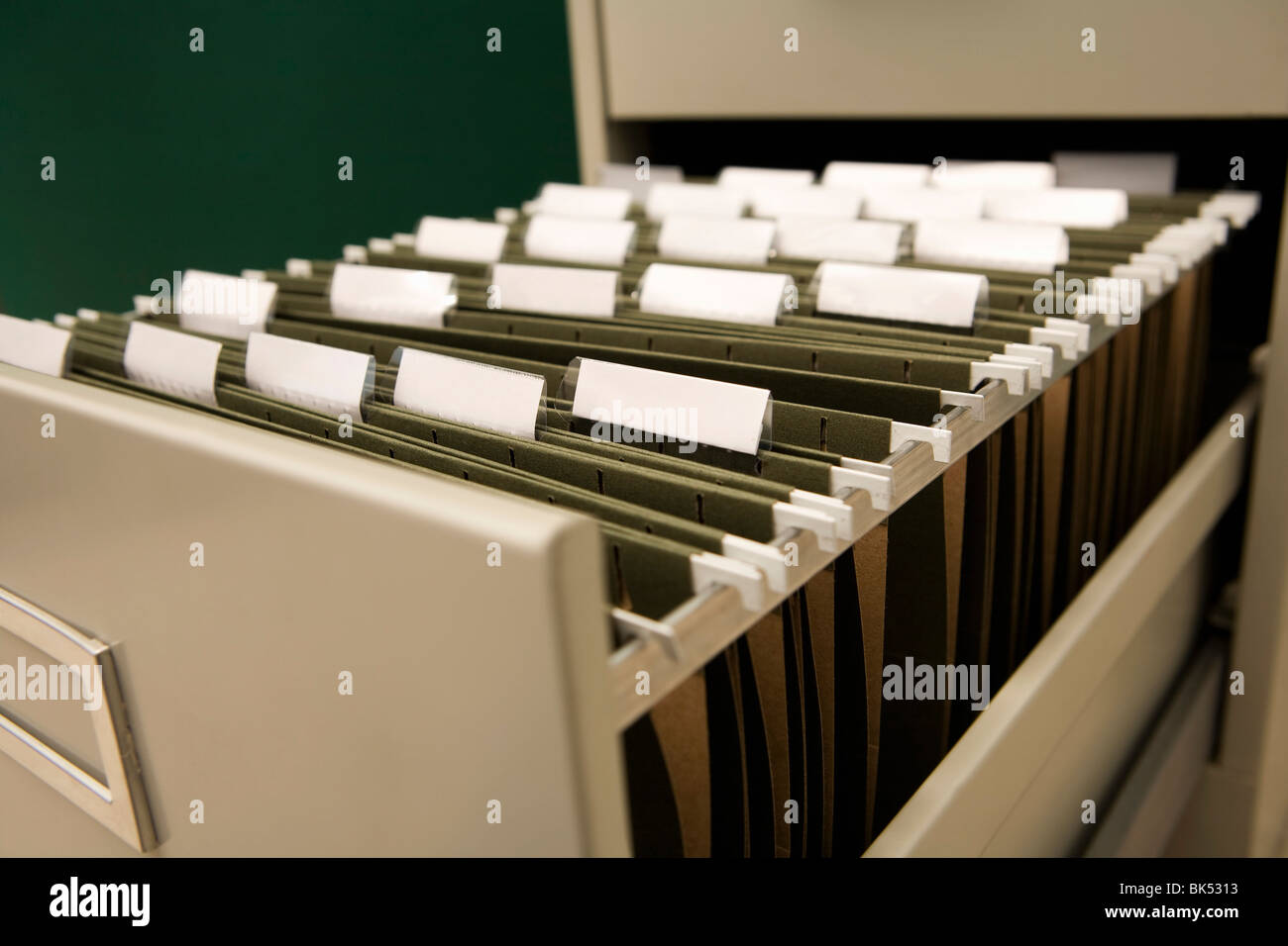 Close-up of Files in Filing Cabinet Stock Photo - Alamy