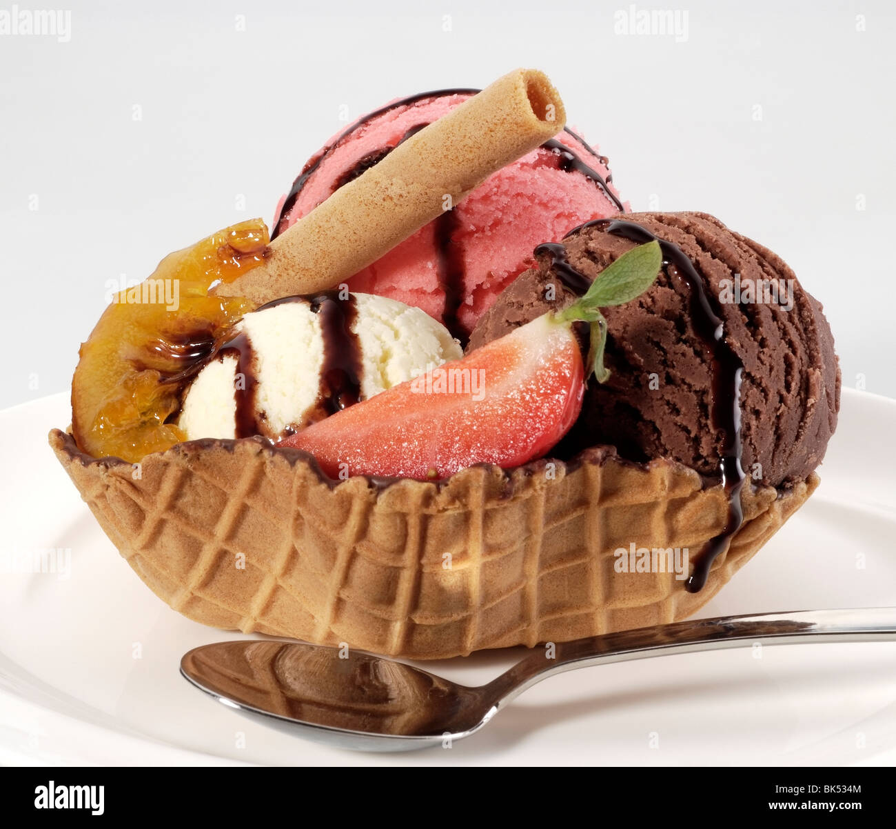 Ice cream in wafer Stock Photo - Alamy