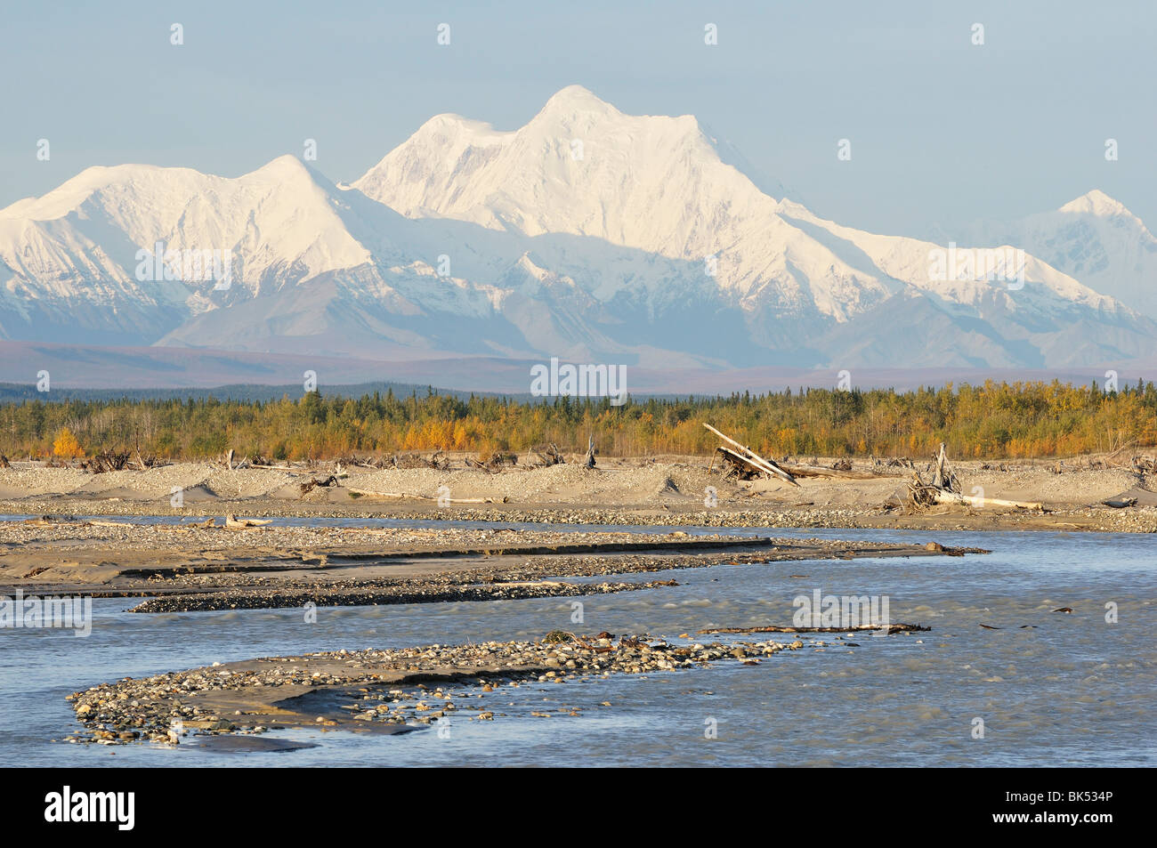 Alaska Range and Delta River, Alaska, USA Stock Photo - Alamy