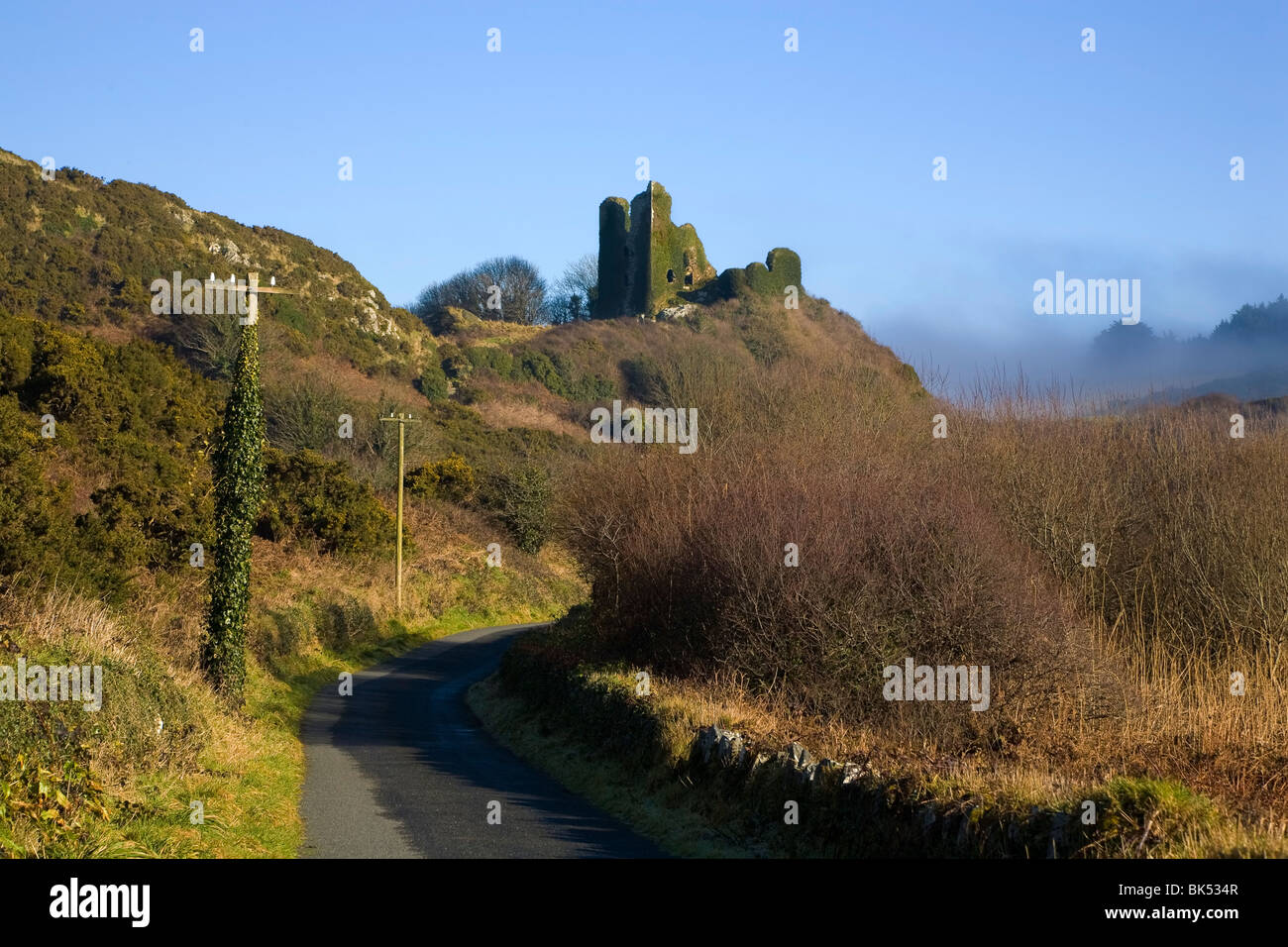 13th Century Dunhill Castle, The Copper Coast Geopark, County Waterford ...