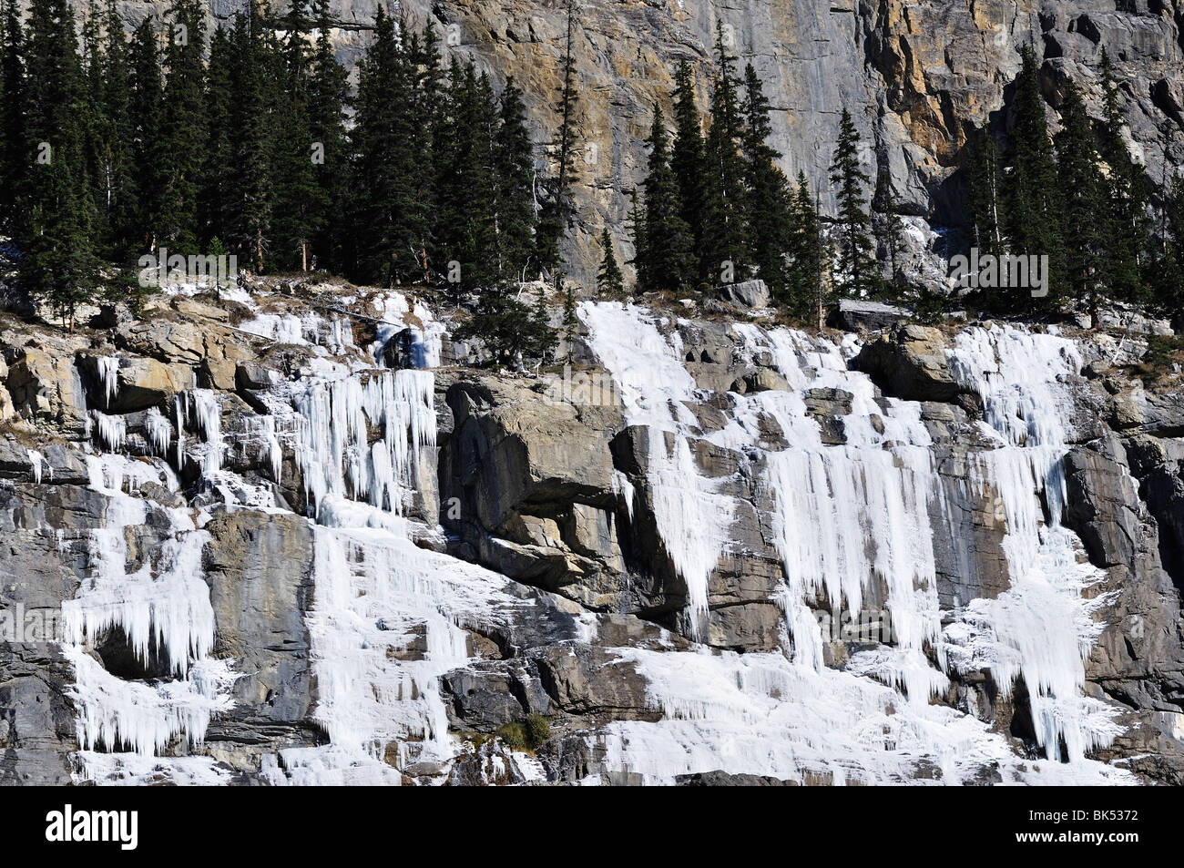 Frozen Waterfall, Banff National Park, Alberta, Canada Stock Photo - Alamy