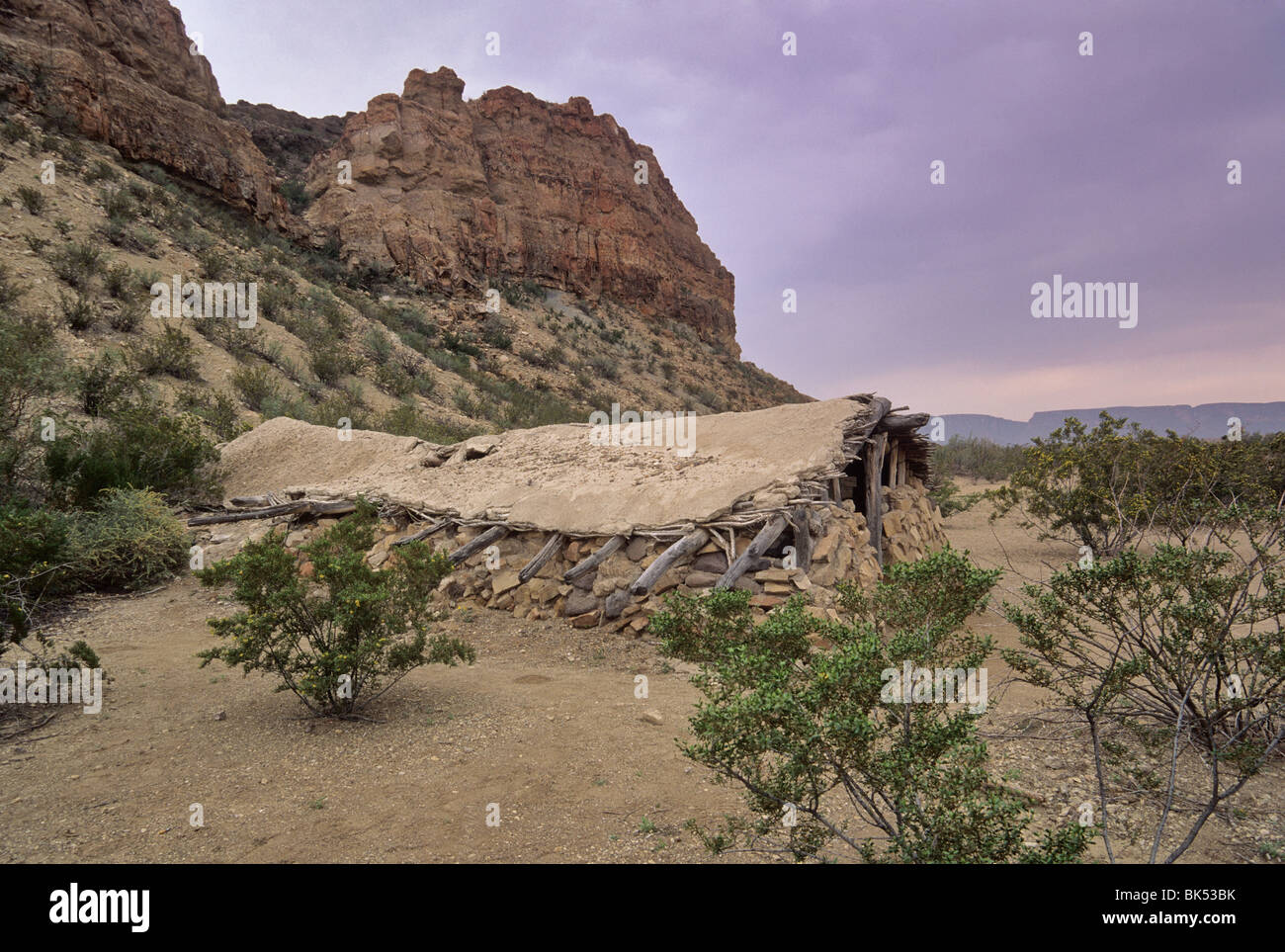 Luna's Jacal, preserved original settler's house at Chihuahuan Desert ...