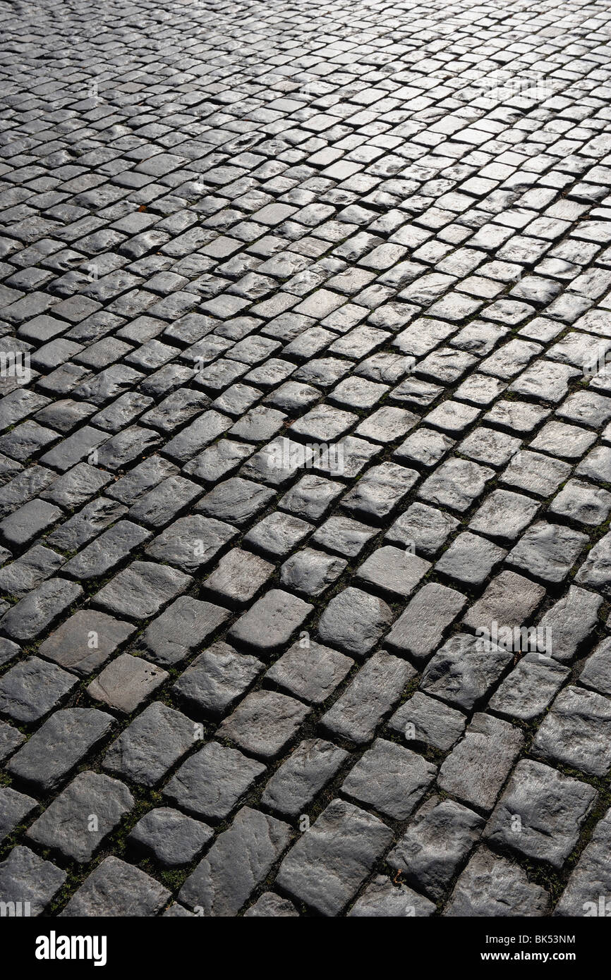 Closeup shot cobblestone road hi-res stock photography and images - Alamy