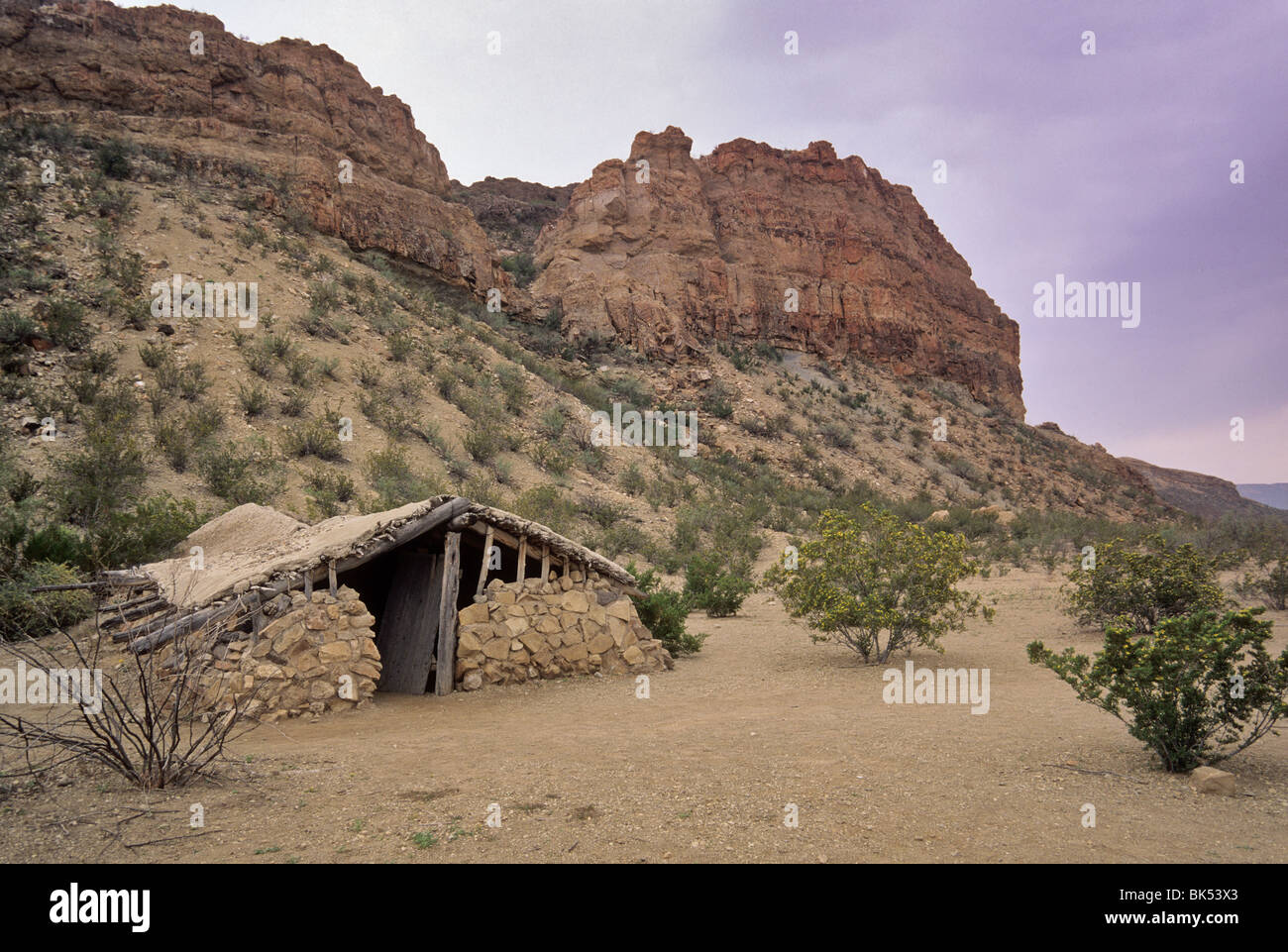 Luna's Jacal, preserved original settler's house at Chihuahuan Desert ...
