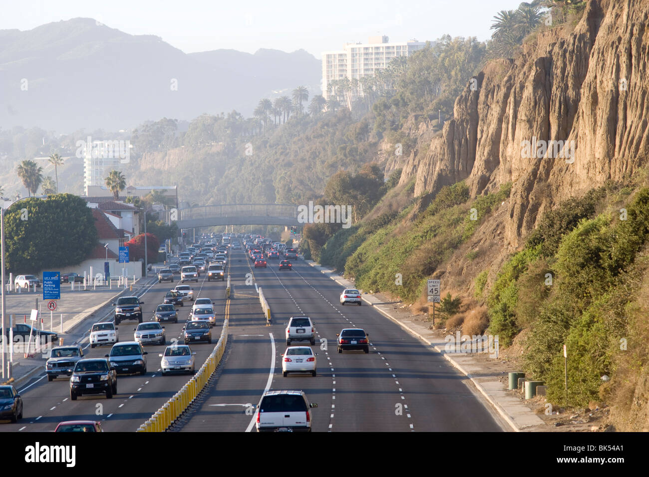 Highway, Santa Monica, Los Angeles County, California, USA Stock Photo ...
