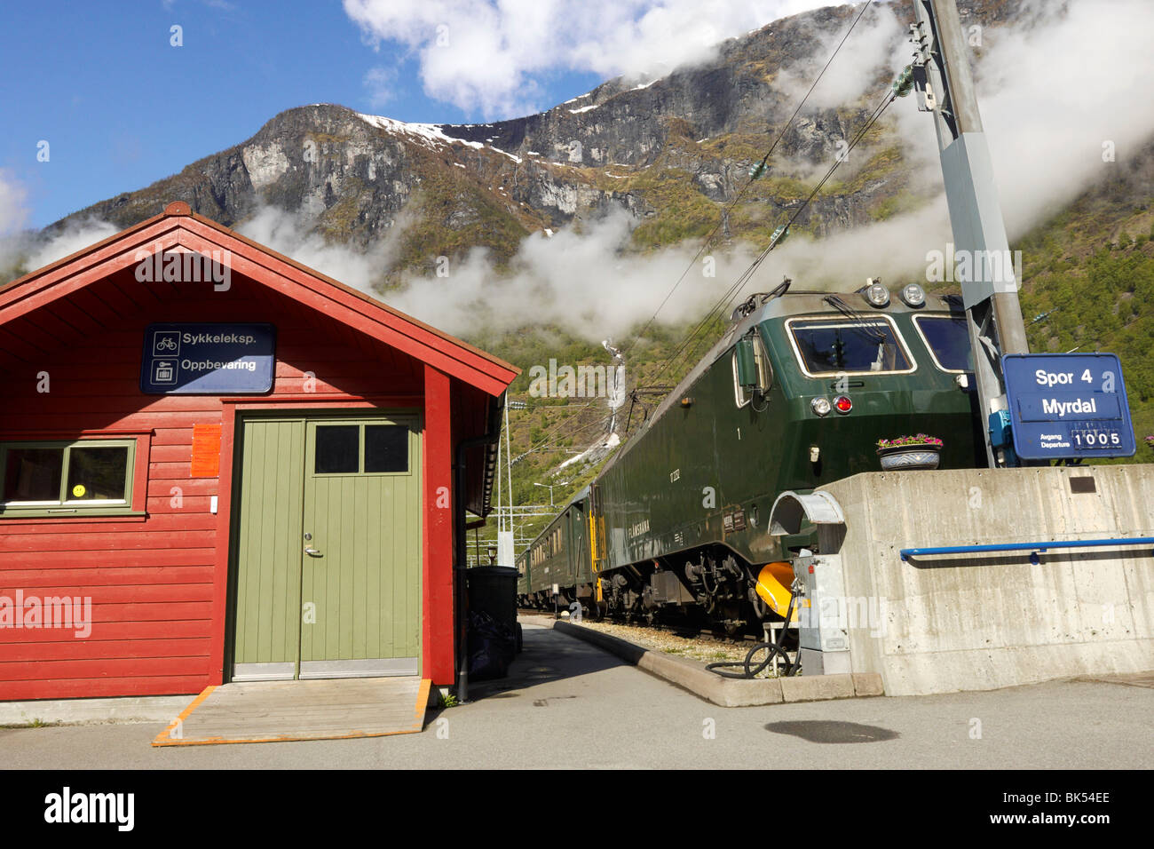 Flamsbana Train Flam Station Norway High Resolution Stock Photography and Images - Alamy