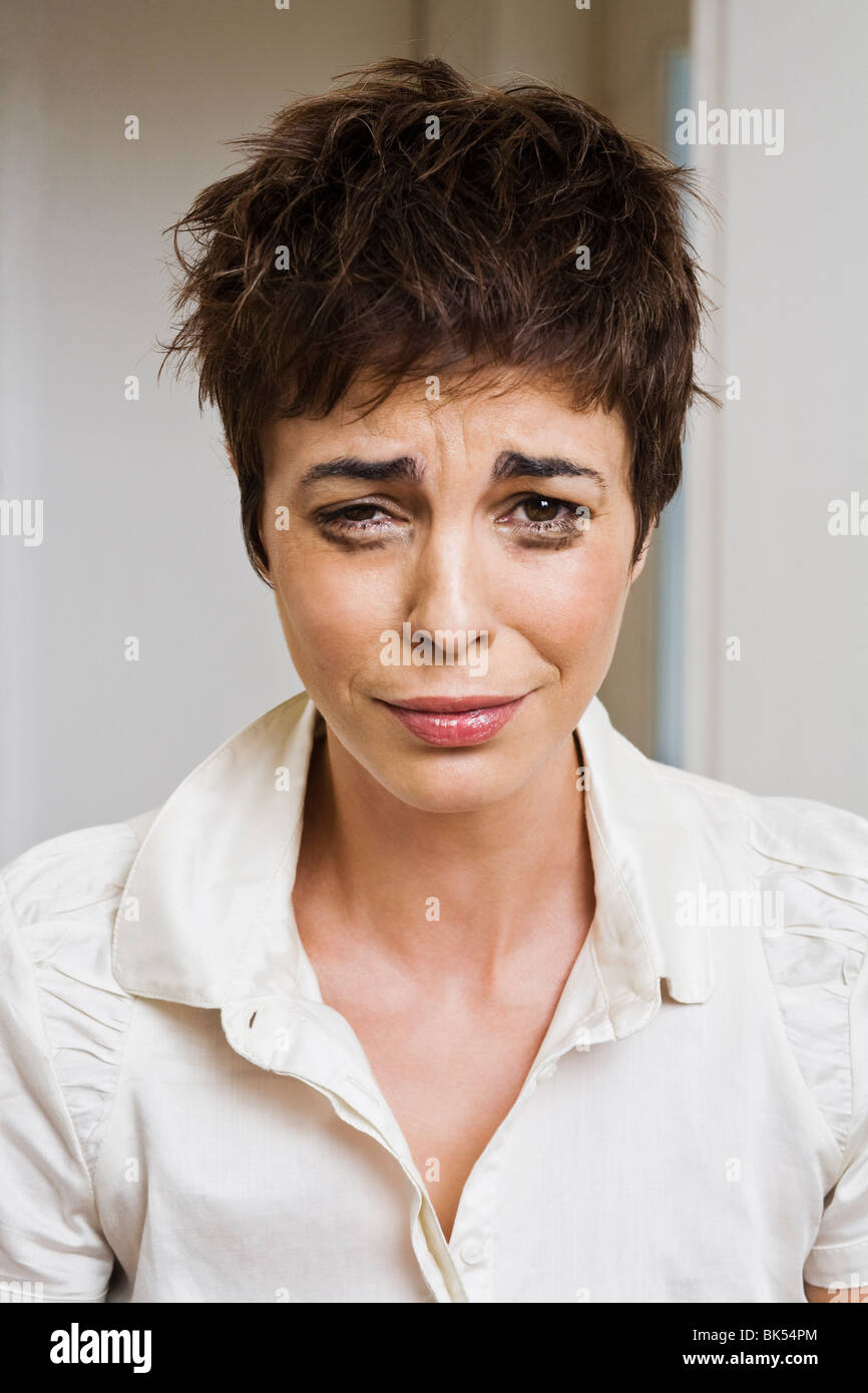 Portrait of Woman Crying Stock Photo - Alamy