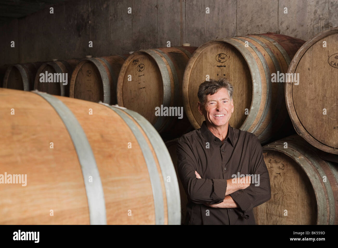 Portrait of Wine Maker Stock Photo - Alamy