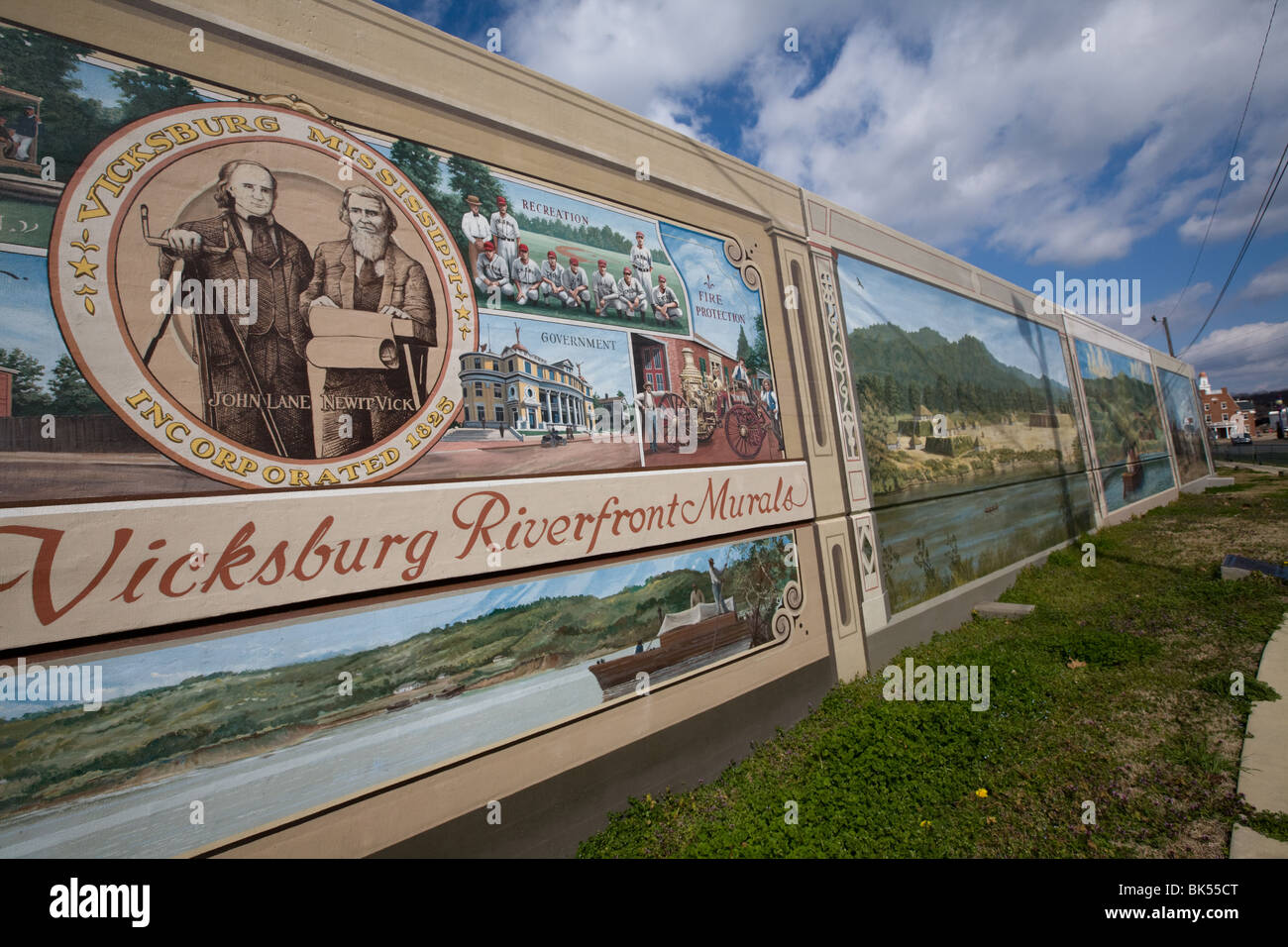 Riverfront Murals, Catfish Row, Vicksburg, Mississippi Stock Photo - Alamy