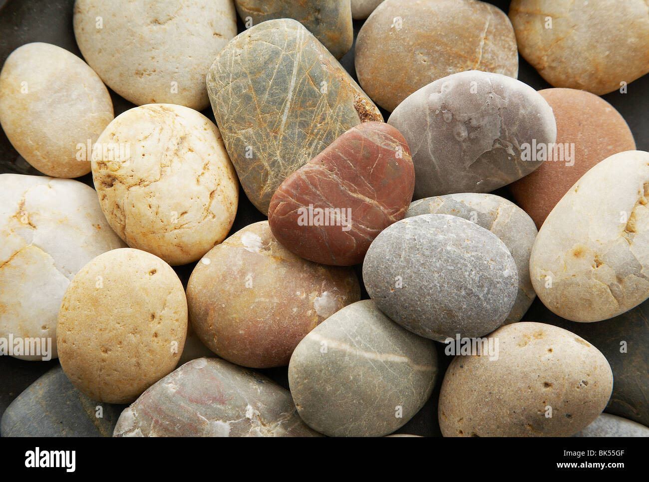 Close up of colored pebbles Stock Photo - Alamy