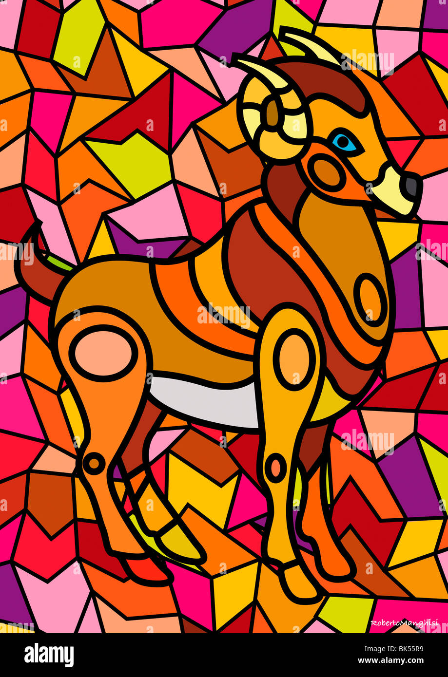 Horoscope sign illustration hi-res stock photography and images - Alamy